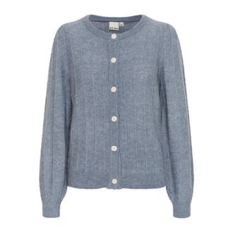 Ichi Cardigan - - Knitwear - Damen - Blau - M