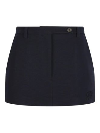Miu Miu button-detail mini skirt - Blau