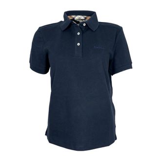Barbour Navy Blue Bowford Polo Shirt - - Tops - Damen - Blau - L