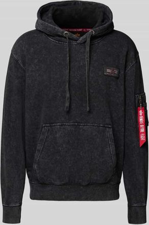 Alpha Industries Hoodie mit Reißverschlusstasche am Ärmel