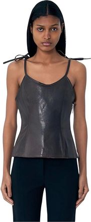Our Legacy Femme, Tops, Brun, Taille: 38 FR String Tank