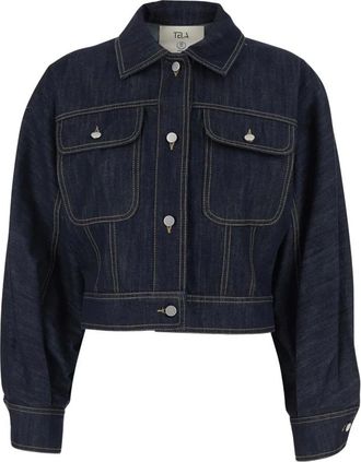 Tela Femme, Vestes, Bleu, Taille: 36 FR Binaca Denim Jacket