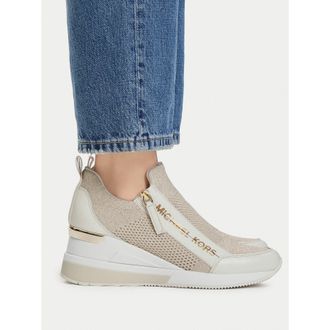 Michael Kors Sneakers MICHAEL Michael Kors Wills Metallic Stretch Knit Trainer 43S3WIFS4D Beige