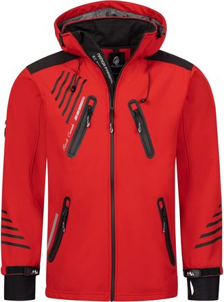 Rock Creek Herren Softshell Jacke Outdoorjacke Windbreaker &Uuml;bergangs Jacke H-140 [Red 4XL]