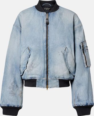 Balenciaga Veste bomber raccourcie en denim