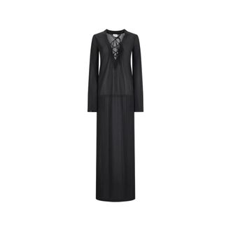 Andamane Ava Kleid mit Schn&uuml;rung - - Dresses - Damen - Schwarzk - S