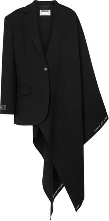 Moschino Femme, Vestes, Noir, Taille: 36 FR Veste en Flanelle de Laine