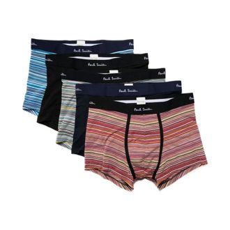 Paul Smith Homme, Sous-v&ecirc;tements, Multicolore, Taille: L Sous-v&ecirc;tement en coton ray&eacute; avec ceinture logo