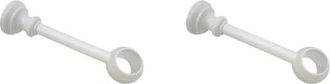 Gardinia Träger für Gardinenstange mit Ø 28 mm, Geschlossen, Serie Bifo, Kunststoff, Weiß (Packung mit 2)