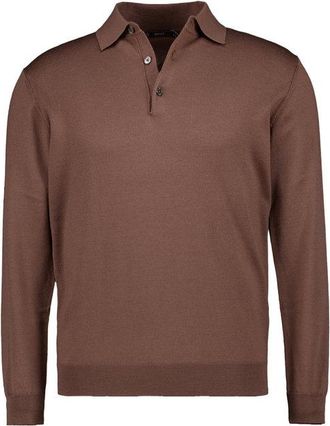 Boggi Milano Herren Pullover braun Merinowolle unifarben