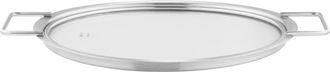 Eva Solo Eva Trio | Glasdeckel 24 cm | Der Stahlteil des Deckels besteht aus 90 Prozent Post-Consumer-Recycling-Edelstahl | Brushed Steel