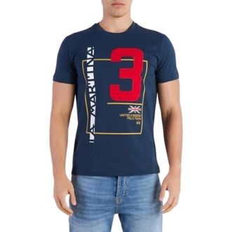 La Martina Regular Fit T-Shirt - Three Symbol - - Tops - Herren - Blau - L