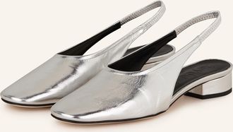 Aeyde Slingpumps Dua Crackle silber
