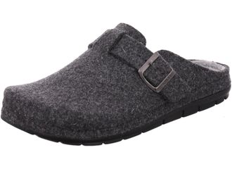 Rohde Herren Pantoffel aus recyceltem Softfilz Riemen mit Schnalle Rodigo-H 6747, Gr&ouml;&szlig;e:45 EU, Farbe:Grau
