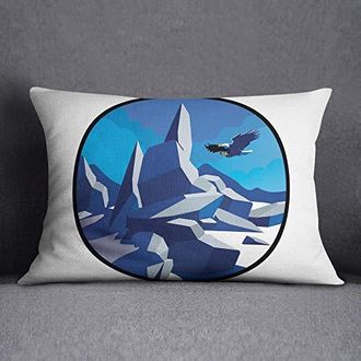 Questo Casa Dekorativer Kissenbezug, Kissenbezug, Heimdekoration, für Sofa, Café, Größe: 35 x 50 cm, entworfen und hergestellt in der Türkiye