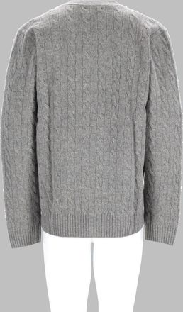Polo Ralph Lauren Cable-Knit Wool Cashmere Cardigan - Grey