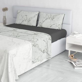 Italian Bed Linen Fashion Bettwäsche-Set Microfaser, made in Italy, Marble, Doppelbett