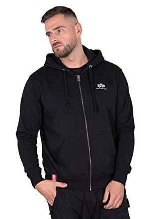 Alpha Industries Alpha Industries Alpha Indutries Basic Zip Hoody SL Sweat à Capuche pour Homme Sweatshirt, Black