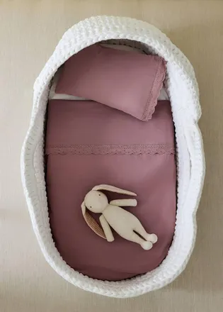 Mango Set de mini-lit 100 % coton finition blonda violet clair/pastel - Home - 75x100cm - MANGO HOME