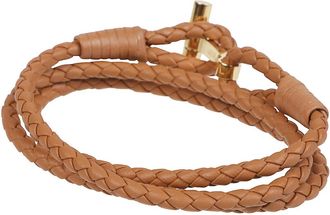 Tom Ford Armb&auml;nder - T Wrap Woven Bracelet Brown - Gr. L - in Braun - f&uuml;r Damen