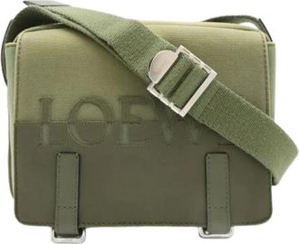 Loewe unisex, Pre-owned, Vert, Taille: ONE Size Sac bandouli&egrave;re en toile Pre-owned