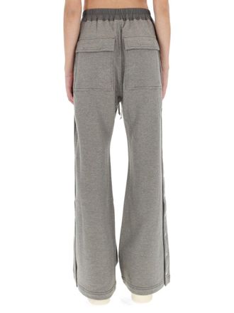 Rick Owens Wide Leg Cotton Trousers - Gray