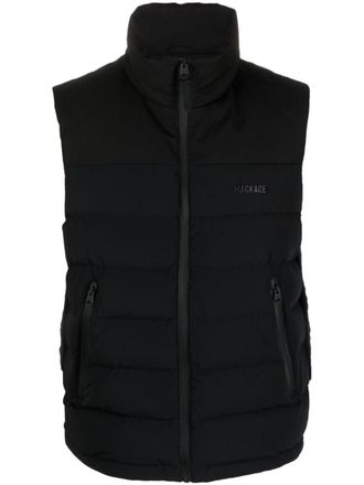 Mackage gilet matelass&eacute; &agrave; logo imprim&eacute; - Noir