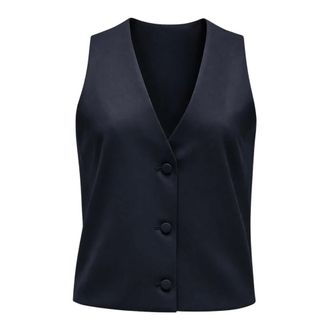 Mars&eacute;m Marsem, Femme, Vestes, Noir, Taille: 44 FR Gilet Nero Monopetto Sartoriale