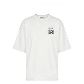 Off-white Lockeres T-Shirt mit minimalistischem Logo - - Tops - Herren - Wei&szlig; - S