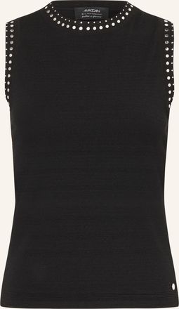 Marc Cain Stricktop Mit Nieten schwarz