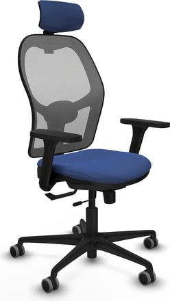 Piqueras y Crespo Ergonomischer Stuhl mit Lendenwirbelst&uuml;tze mit 3D-Armlehnen und h&ouml;henverstellbarem Kopfteil und Neigungsverstellung. Ausgestattet mit Syncro/Traslack 