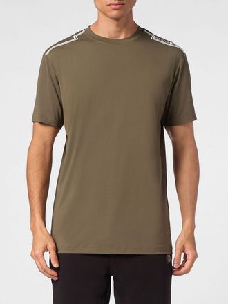 Plein Sport T-shirt slim fit en coton avec logo contrastant imprim&eacute;