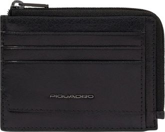 Piquadro Homme, Accessoires, Noir, Taille: ONE Size Porte-monnaie zipp&eacute; avec porte-documents
