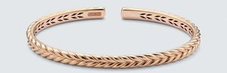 David Yurman Bracelet jonc Chevron en or rose 18 ct