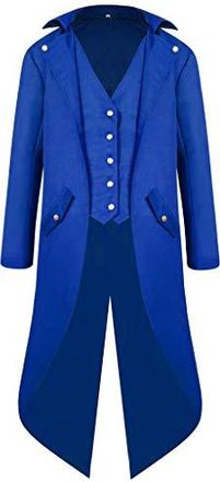 Generic Homme Veste Costume En Queue De Pie Longue Steampunk Uniforme Cosplay Tailcoat Pour Hommes Costume Party Outwear Partie Vêtements De Dessus Slim Fit H