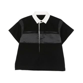sacai Femme, Tops, Noir, Taille: 38 FR Polo Chemises