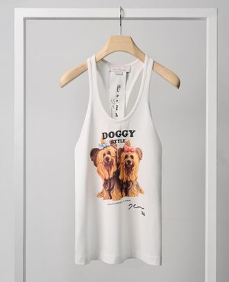 Stella McCartney Signed Jeff Koons Doggy Style Tank,, Size: XS