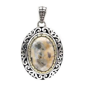 Jalan Jalan Ozean Jaspis Silber Anh&auml;nger - - Accessories - Damen - Grau - ONE SIZE