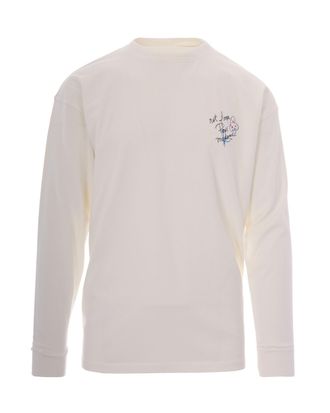 Dr&ocirc;le de Monsieur Slogan Print T-Shirt - White