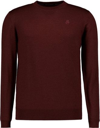 Karl Lagerfeld Herren Pullover rot Merinowolle unifarben