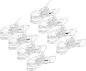 Cabilock 8st&uuml;cke Handtuchklemmen Aus Kunststoff Klar Wei&szlig; F&uuml;r Strandt&uuml;cher W&auml;scheklammern Stoffklammern Zum Befestigen An Liegest&uuml;hlen Und Kleiderb&uuml;geln