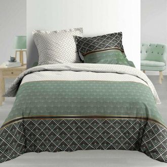 Douceur d'Int&eacute;rieur Douceur Dint&eacute;rieur - Housse de couette 220x240 + 2 taies Belor coton Percale 78 fils