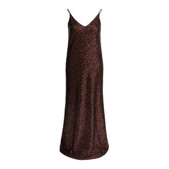 Semper Langes Paillettenkleid - - Dresses - Damen - Braun - M