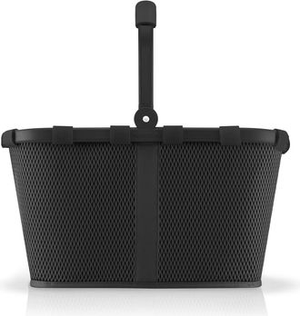 Reisenthel carrybag frame mesh black - Stabiler Einkaufskorb mit viel Stauraum und praktischer Innentasche - Elegantes und wasserabweisendes Design