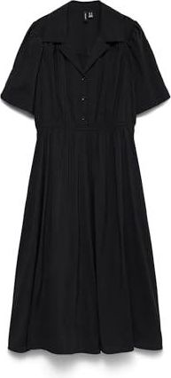 Vero Moda Vero Moda Calf Dress Vmrory SS Robe molletonnée WVN Exp, Noir, XL Femmes