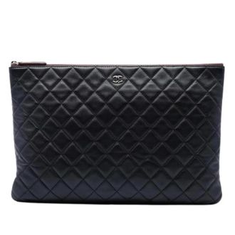 Chanel Pre-owned Quilted Lambskin Clutch - - Pre-owned - Damen - Schwarzk - ONE SIZE