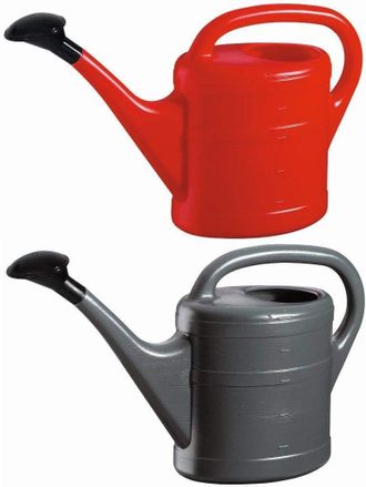 Kova&T 2X Gießkanne 5L ROT + ANTHRAZIT + 1x KÜHLSCHRANKMAGNET! Gießkannen Kunststoff für groß & klein, Garten & Zimmerpflanzen Gieskanne Gieskannen Giesskann