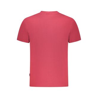 Napapijri Logo-Embroidered Cotton T-Shirt - Red
