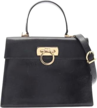 Ferragamo Sac &agrave; main en cuir Pre-owned - Femme - Pre-owned - Noir - Taille: ONE Size