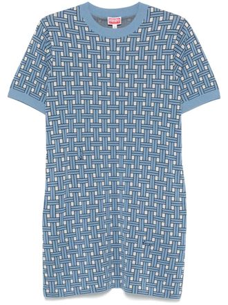 Kenzo robe courte Kenzo Weave - Bleu